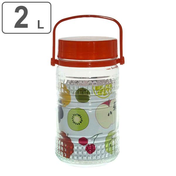 サイズ/約幅15×奥行13×高さ24.5cm重量/約1.5kg容量/約2L内容量/1個材質/本体：ソーダガラス蓋・吊手：ポリプロピレン中蓋：ポリエチレン生産国/中国製●ご自宅で梅酒や果実酒、らっきょうなどを漬けるのに最適な保存瓶です。●口部...