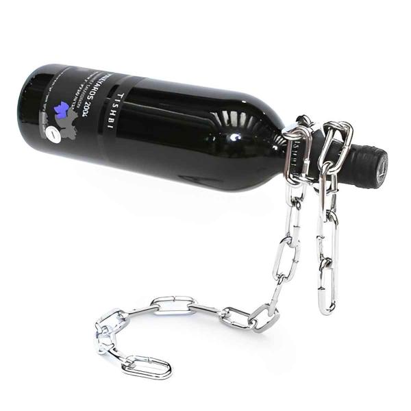 サイズ/約幅5×奥行23×高さ14.5cm内容量/1個材質/スチール生産国/中国製●浮遊感を楽しみながらワインを飾る●箱入りだからプレゼントにもワインスタンド ボトルホルダー 飾る ワイン用品 魅せる収納 ワイングッズ 賞品 景品 キッチン...