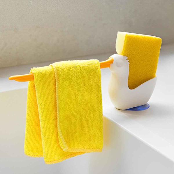 サイズ/約幅25.5×奥行4.5×高さ9.7cm重量/約50g内容量/1個材質/ABS樹脂生産国/中国製耐熱温度/80度●ちょこんと座ってスマートに活躍●色んなキッチンに合うシンプルデザイン布巾かけ 布巾掛け ふきんかけ キッチン おしゃれ...