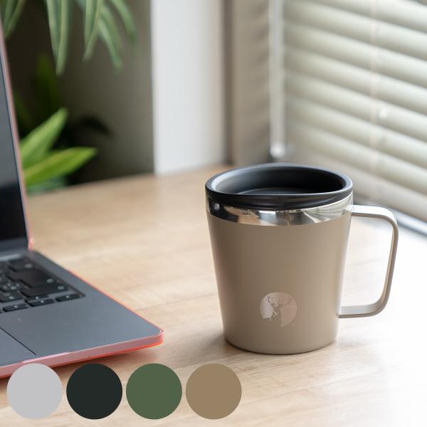 サイズ/約幅12×奥行9.7×高さ10cm本体内寸：約上部8.6（下部6.8）×深さ9cm重量/約260g容量/約450ml飲み口栓使用時：330ml内容量/1個材質/飲み口栓：ポリプロピレン本体内側・外側：ステンレス鋼種類/シルバー、ブラ...