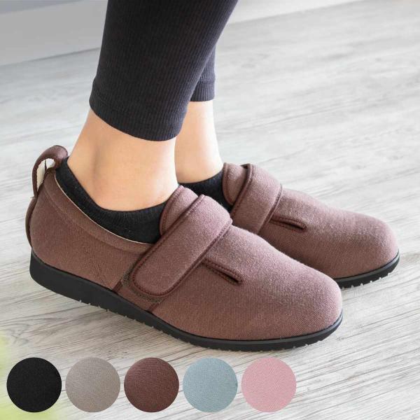 サイズ/LL〜6L材質/表：ポリエステル28＆、綿50％、レーヨン22％内：ポリエステル100％底材：合成底（EVA）種類/ブラックLL、グレーLL、ブラウンLL、ミントグリーンLL、ピンクLL、ブラック3L、ブラック4L、ブラック5L、ブ...