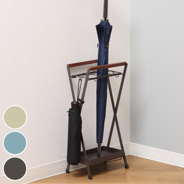 サイズ/約幅24.5×奥行15×高さ49.5cm重量/約1.05kg内容量/1個材質/アイアン、ウッド種類/アイボリー、ブラウン、ブルー●インテリアに馴染むシンプルなアイアンの傘立てです。●スリムなデザインなので、コンパクトな玄関に置いても...