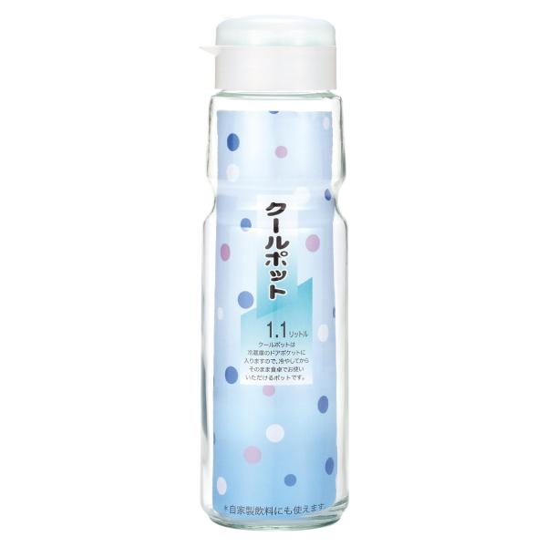 サイズ/約高さ29cm直径：約6.2cm最大径：約8.5cm容量/約1.1L内容量/1個材質/本体：ソーダライムガラスフタ：ポリプロピレン樹脂生産国/日本製耐熱温度/100度食器洗い乾燥機/使用不可電子レンジ/使用不可オーブン/使用不可●ガ...