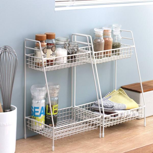 サイズ/約幅20×奥行15.4×高さ32.1cm※保護クッションを付けた状態内容量/1個材質/本体：スチール（エポキシ樹脂粉体塗装）保護クッション：シリコン種類/クリームホワイト、グレージュ生産国/中国製●置くだけでキッチンが可愛くなるスパ...