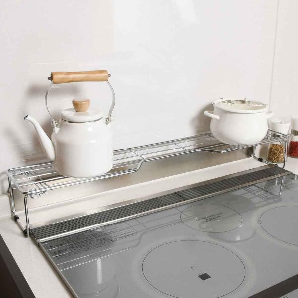 サイズ/約幅77.5×奥行15×高さ11cm重量/約0.8kg内容量/1台材質/本体：鉄（クロムめっき）すべり止め：合成ゴム生産国/中国製耐荷重/約3kg組立状態/お客様組立品●キッチンをすっきり収納して快適な空間にする「ストレージセレクト...