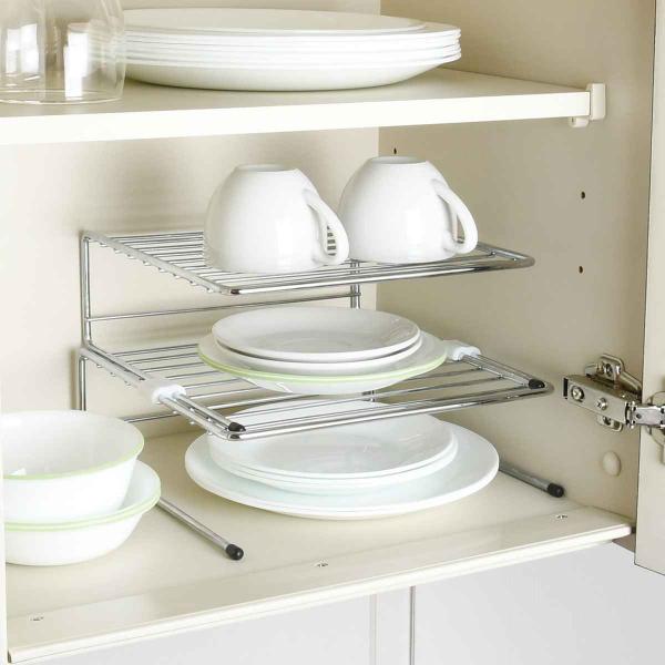 サイズ/大：約幅25×奥行25×高さ8cm小：約幅23×奥行23×高さ9cm重量/約0.82kg内容量/2個（大×1、小×1)材質/本体：鉄（クロムめっき）ジョイント：ポリプロピレン保護キャプ：塩化ビニル生産国/中国製耐荷重/各約2kg積み...