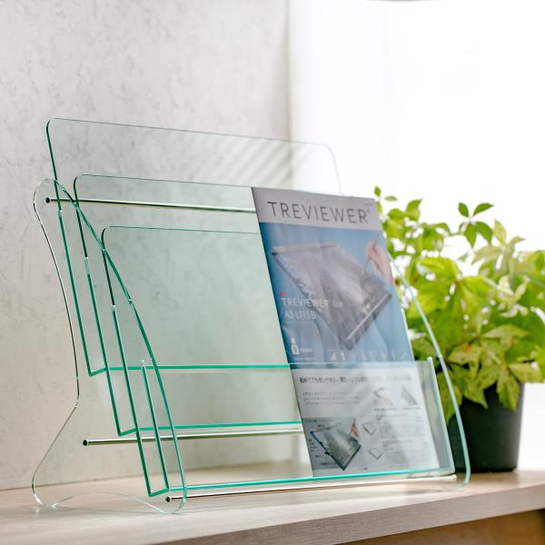 サイズ/約幅43.2×奥行19.1×高さ38.5cm内容量/1個材質/アクリル生産国/日本製組立状態/お客様組立品●高級感のある美しいアクリル製パンフレットスタンドです。●A4判 2列3段サイズです。●オフィスや待合室に最適な卓上スタンドで...