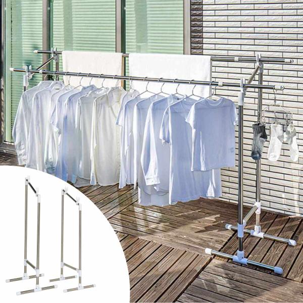 サイズ/約幅50×奥行45×高さ131cm収納時：幅60×奥行7×高さ131cm重量/約3.8kg内容量/1台材質/パイプ：ステンレス巻きスチールパイプ　直径2.94、直径2.54cm部品：成型部品：ABS樹脂・PP樹脂金属部品：スチール（...