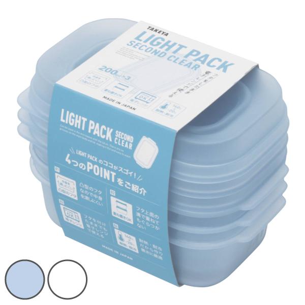 サイズ/約幅11.5×奥行7×高さ5.1cm※1個あたり重量/約75g容量/約200ml内容量/3個セット材質/本体・フタ：ポリプロピレン種類/カラー、クリア生産国/日本製耐熱温度/140度耐冷温度/-20度食器洗い乾燥機/使用不可電子レン...