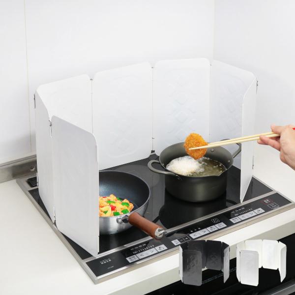 サイズ/約幅128×奥行0.4×高さ32cm板厚：約0.035mm折りたたみ時：約幅20×奥行1.6×高さ32cm重量/約1.2kg内容量/1個材質/鋼板（フッ素コート）種類/ブラック、ホワイト生産国/中国製食器洗い乾燥機/使用不可●システ...