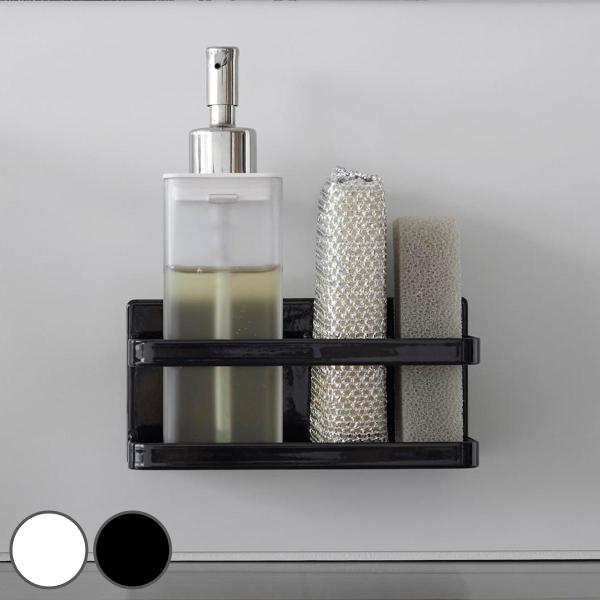 サイズ/約幅16.5×奥行8.5×高さ8cmボトル部：約幅8×奥行8×高さ5.7cmスポンジ部：約幅3.5×奥行8×高さ5.7cm（1つあたり）内容量/1個材質/本体：スチール（ユニクロメッキ+粉体塗装）、マグネット滑り止め：シリコーン種類...