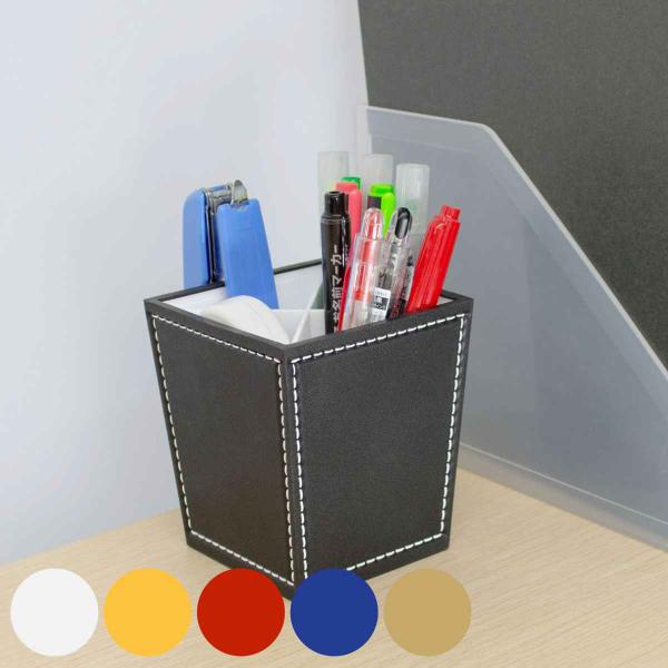 サイズ/約幅7.4×奥行8.8×高さ10.1cm内容量/1個材質/ポリプロピレン、エラストマー種類/ホワイト、イエロー、レッド、ブルー、ベージュ原産国/日本●デスク周りの文具や小物類の収納に便利なツールスタンドです。●使いやすいシンプルなデ...