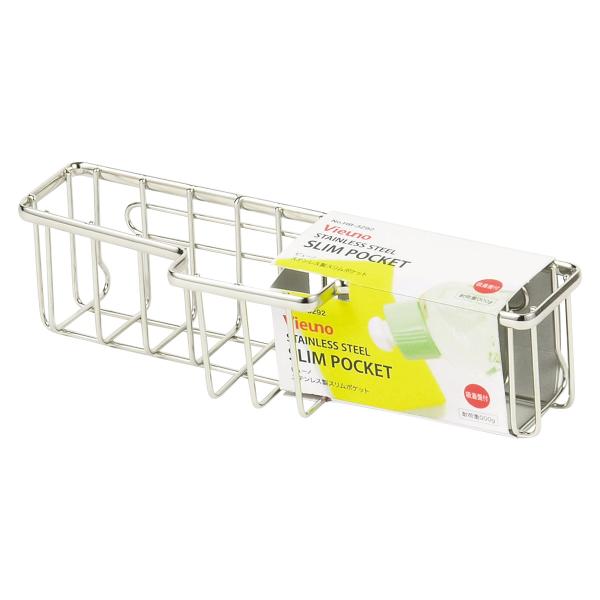 サイズ/約幅23.5×奥行7×高さ6.5cm重量/約137g内容量/1個材質/本体：ステンレス鋼吸着盤：塩化ビニル生産国/中国製耐荷重/約500g●洗剤ボトルとスポンジをまとめて収納できます。●吸盤でシンク周りの壁面に簡単に設置できます。●...