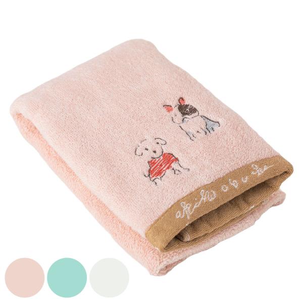 サイズ/約横34×縦80cm内容量/1枚材質/綿100%種類/ピンク、ミント、ホワイト生産国/日本製●動物モチーフを施したかわいらしいデザインのフェイスタオルです。●無撚糸を使用して織り上げたふわふわのパイル素材です。●触れた瞬間にうっとり...