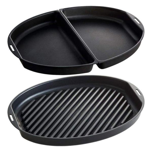 サイズ/ハーフプレート：約幅15.8×奥行23.5×高さ3.2cmグリルプレート：約幅31.6×奥行23.6×高さ3.4cm内容量/1枚材質/アルミニウム合金(内面ふっ素樹脂塗膜加工)種類/ハーフプレート、グリルプレート生産国/中国製食器洗...