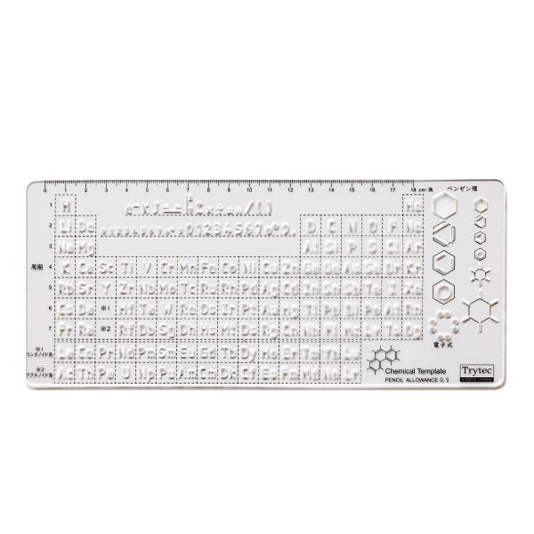 サイズ/約横23.5×縦10cm厚み：約0.1cm重量/約10g内容量/1枚材質/アクリル生産国/日本製組立状態/完成品●学校や自主学習で使えるケミカルテンプレートです。●周期表暗記にも使えるシート付きです。●位置が分かりやすいアクリル素材...
