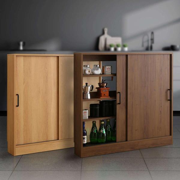 サイズ/約幅90.2×奥行16.1×高さ85cm重量/約15.6kg内容量/1台付属品：可動棚板2枚材質/プリント紙化粧繊維板種類/ウォールナット、シャビーオーク耐荷重/底板：3kg天板耐荷重/5kg棚板1枚あたり耐荷重/3kg組立状態/お...