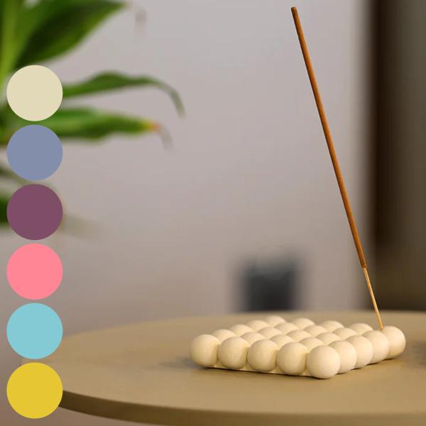 サイズ/約幅9.5×奥行9.5×高さ2cm重量/約225g内容量/1個材質/セラミック種類/フィグス、ミント、モルタル、マスタード、ピーチ、バニラ生産国/中国製●ポコポコとした韓国インテリア風デザインがおしゃれな、インセンストレーです。●角...