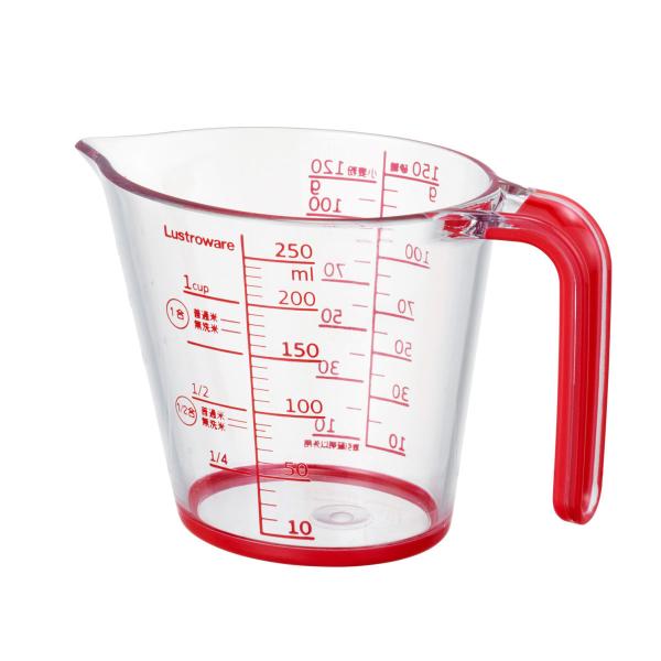 サイズ/約幅13.8×奥行7.9×高さ8.7cm重量/約100g容量/約250ml内容量/1個材質/本体：AS樹脂取っ手・底：熱可塑性熱可塑性エラストマー生産国/日本製食器洗い乾燥機/使用可能●お米（無洗米）も量れるメジャーカップです。●容...