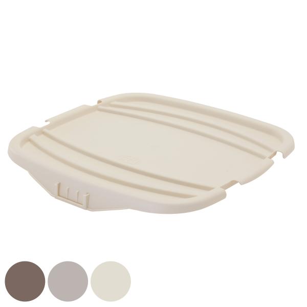 サイズ/約幅36.6×奥行37.7×高さ3.7cm内容量/1個材質/PP（ポリプロピレン）100％ヴァージン素材種類/バーントアンバー、ホワイトグレー、アイボリー●「baquet」専用フタ「onbaquet」Mサイズです。●「baquet」...