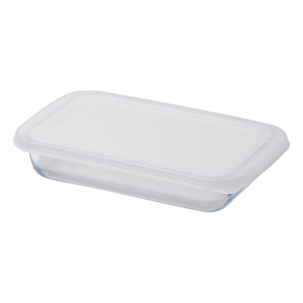 サイズ/約幅27×奥行16×高さ5cm容量/約1L内容量/1個材質/本体：ガラスふた：ポリプロピレン生産国/中国製パーツ別耐熱温度/ふた：80度パーツ別耐冷温度/ふた：-20度耐熱温度差/120食器洗い乾燥機/使用可能電子レンジ/ふたを外し...