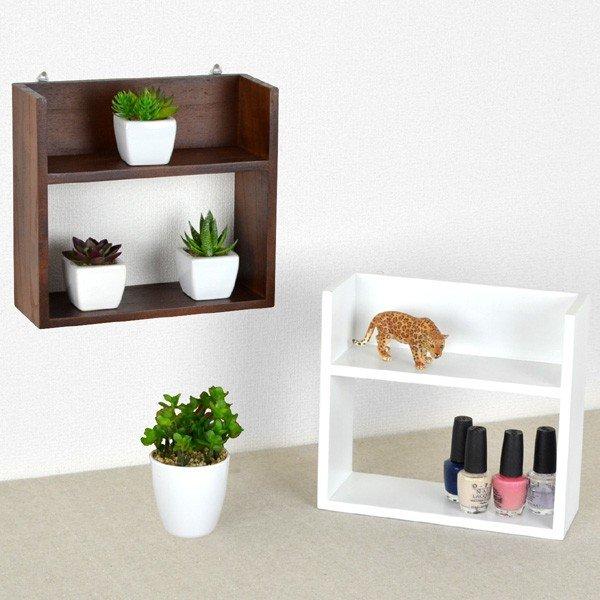 サイズ/約幅24×奥行9×高さ22cm内容量/1個材質/チェリーウッド種類/ダークブラウン、アイボリー生産国/フィリピン製●直接置いてディスプレイ●カタチの違う、シリーズ色々キッチン収納 壁面収納 ウォールラック ナチュラル雑貨 インテリア...