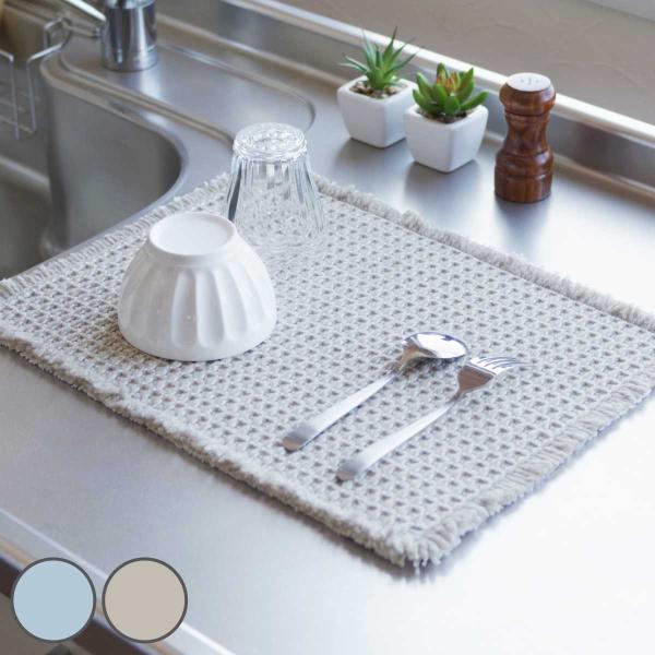 サイズ/フリンジを含むサイズ：約幅42×奥行32cm内容量/1枚材質/パイル部分（色糸）：ポリエステル75％、アクリル25％パイル部分（不織布）：ポリエステル60％、レーヨン：40％種類/ブルー、グレージュ生産国/中国製洗濯/洗濯機使用可能...