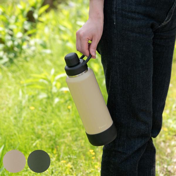 サイズ/約幅10.5×奥行8.9×高さ29cm口径：約4cm重量/約480g容量/約1L内容量/1個材質/胴部：ステンレス(ポリエステル樹脂塗装)せん：ポリプロピレンパッキン・底カバー：シリコーンゴム種類/ベージュ、カーキ生産国/中国製保冷...