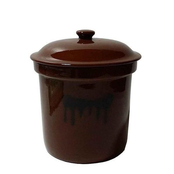 サイズ/外寸：約高さ29.5cm直径：約27.5cm内寸：約高さ24cm内径：約22.5cm容量/約7.2L内容量/1個材質/陶器生産国/中国製●味わい深く、昔ながらのフォルムと色合いの趣きのある切立かめです。●ぬか漬けや味噌作り、梅干作り...