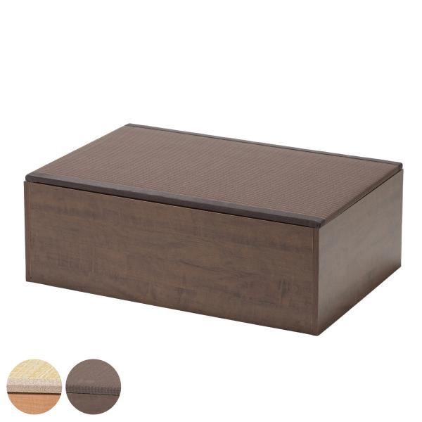 サイズ/外寸：約幅90×奥行60×高さ31.5cm内寸：約幅42×奥行56×高さ28cm※内寸：1スペース分サイズ畳厚み：約2cm側板：約1.7cm底板：0.4cm厚板仕様重量/約13kg内容量/1台材質/畳部：ポリプロピレン木部：プリント...