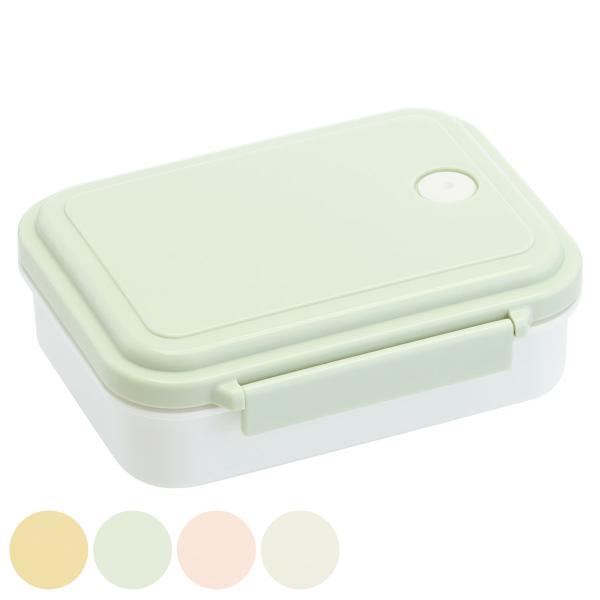 サイズ/約幅16.7×奥行13.4×高さ5.6cm容量/約550ml内容量/1個（本体・中容器・仕切り）材質/蓋：ポリメチルペンテン本体・中容器・仕切り：ポリプロピレン止め具：ABS樹脂パッキン・エアーバルブ：シリコーンゴム種類/くすみイエ...