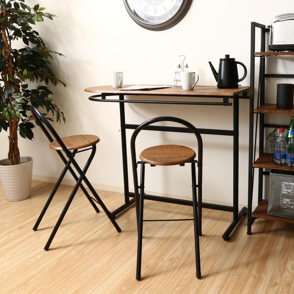 サイズ/テーブル：約幅110×奥行47×高さ86.5cmチェア：約幅38.5×奥行46×高さ80cm座面高：58cm内容量/テーブル1台チェア2脚材質/テーブル天板・チェア座面：合成樹脂化粧繊維板テーブルフレーム・チェアフレーム：鋼（エポキ...