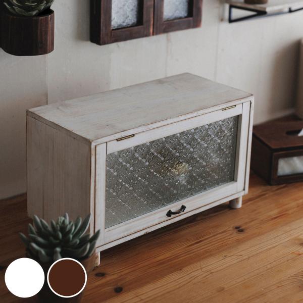 サイズ/約幅38×奥行19×高さ22.5cm内容量/1台材質/ウッド、アイアン、ガラス種類/ホワイト、ブラウン生産国/中国製●木のナチュラルな素材感とアンティークな風合いが感じられるスパイスラックです。●レトロ感のある花柄ガラスがアクセント...