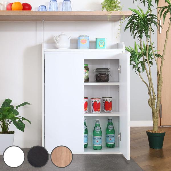 サイズ/約幅60×奥行22×高さ80cm内容量/1台付属品：突っ張り金具2種類材質/本体：低圧メラミン化粧繊維板種類/ホワイト、ダークブラウン、ナチュラル生産国/中国製天板耐荷重/15kg棚板1枚あたり耐荷重/7kg組立状態/お客様組立品●...