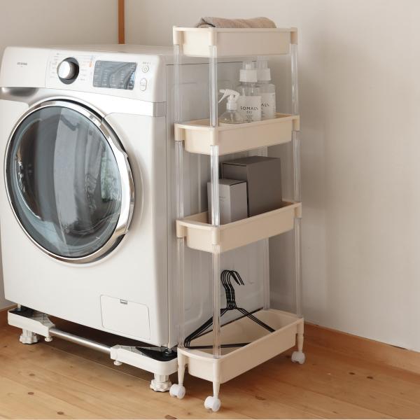 サイズ/約幅13.5×奥行45.5×高さ102cm重量/約1.8kg内容量/1台材質/本体、キャップ、キャスター受け：ポリプロピレン支柱：ポリスチレン生産国/日本製パーツ別耐熱温度/本体、キャップ、キャスター受け：120度支柱：70度パーツ...