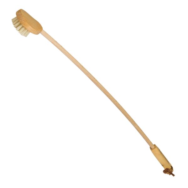 サイズ/約52cm重量/約40g内容量/1本材質/ビーチ、豚毛、猪毛生産国/ドイツ製●コシのある豚毛を使用した「REDECKER」の孫の手ブラシです。●程よい刺激のあるブラシで、広い範囲をさするように優しく掻くことができます。●51cmと少...