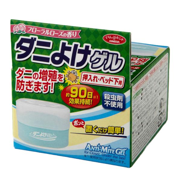 サイズ/約幅6.9×奥行6.9×高さ4.5cm重量/約150g内容量/1個（85g）成分/香料、界面活性剤生産国/日本製●ダニの増殖を防ぐ、置き型の芳香剤です。●爽やかなフローラルローズの香りで殺虫剤不使用です。●押入れやベッドの下などにポ...