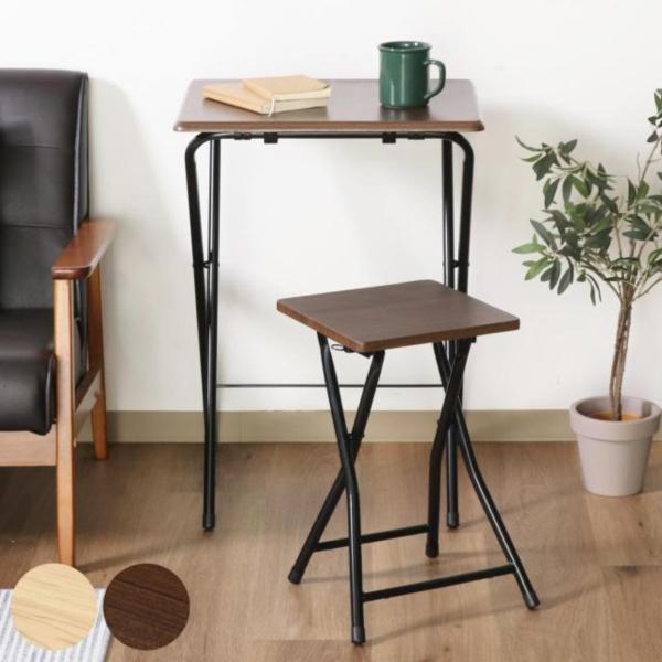 サイズ/【テーブル】約幅50.3×奥行48×高さ69.6cmテーブル折りたたみ時：厚さ5cm【チェア】約幅32.5×奥行31×高さ46cmチェア折りたたみ時：厚さ8.3cm重量/【テーブル】約4kg【チェア】約2kg内容量/テーブル1台チェ...