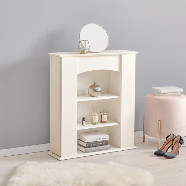 サイズ/約幅70×奥行21.5×高さ80cm内容量/1台材質/プリント紙化粧パーティクルボード生産国/マレーシア製耐荷重/隠し収納棚板：2.5kg引き出し1段あたり耐荷重/10kg組立状態/お客様組立品●置くだけでセンスアップする魔法のアイ...