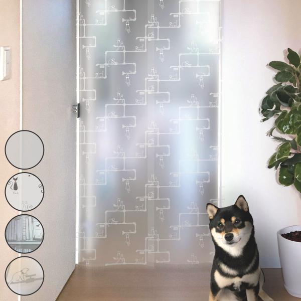 サイズ/約横90×縦250cm重量/ネコ／本／黒ネコ：約390g透明：約490g内容量/1枚材質/塩化ビニル樹脂種類/ネコ、本、黒ねこ、透明●明かりは取り入れ熱や冷気はカットする樹脂製ののれんです。●室内への熱気・冷気の侵入を抑え冷暖房効率...