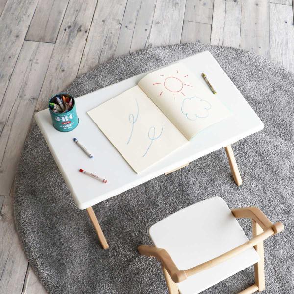 サイズ/約幅60×奥行36×高さ36cmチェア：約幅31×奥行31.5×高さ41cm重量/デスク：約3.6kgチェア：約1.9kg内容量/デスク1台チェア1脚材質/天板：合成樹脂化粧繊維板（メラミン）座面：繊維板（MDF）脚：天然木（ラバー...