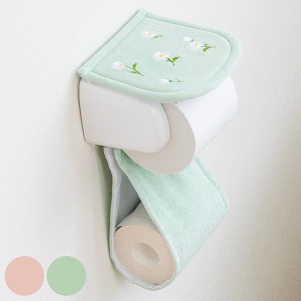 サイズ/内容量/1個材質/綿75％、ポリエステル25％ 成型部品：ポリプロピレン種類/ピンク、グリーン生産国/中国製洗濯/洗濯機使用可能対応サイズ/トイレットペーパー直径：約12cmまで●落ち着いたベースカラーにマーガレットがデザインされた...