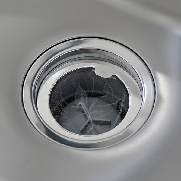 サイズ/約幅14.4×奥行14.4×高さ1.2cm内容量/1個材質/ステンレス（SUS-304）生産国/中国製耐熱温度/250度耐冷温度/-40度食器洗い乾燥機/使用可能耐荷重/約200g（静止荷重）対応サイズ/直径14.5cmの排水口●汚...