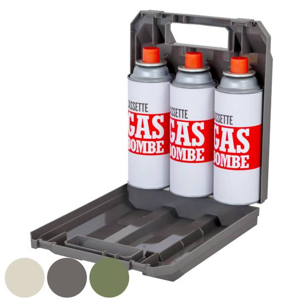 サイズ/約幅22×奥行7.4×高さ26cm内容量/1個材質/ポリプロピレン種類/アイボリー、グレー、オリーブ生産国/中国製●持ち運びに便利で、カセットボンベが3本まで収納できるケースです。●カセットボンベの見た目を隠して家で保管したり、アウ...