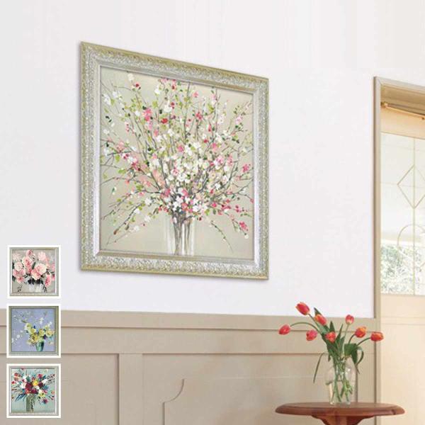 サイズ/約横71.5×縦71.5cm厚さ：約3.9cm重量/約2.6kg内容量/1枚付属品：額（吊金具付き）、額吊紐材質/樹脂フレーム仕様：絵の表面を特殊ゲル加工種類/ワイルドフラワーズ1、ピーチブーケ、ピーチブロッサム、ギャラクシーアウェ...