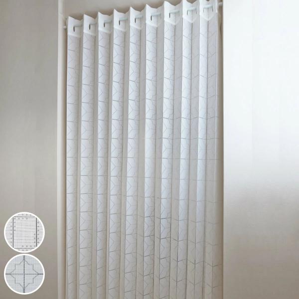 サイズ/約幅150×高さ220cm重量/約680g内容量/1枚材質/ポリエステル100％種類/キカ柄、ドット柄生産国/日本製洗濯/洗濯機使用可能●フックを取り付けることでカーテンレールや突っ張り棒を使ってお好きな場所でご使用できる、2WAY...