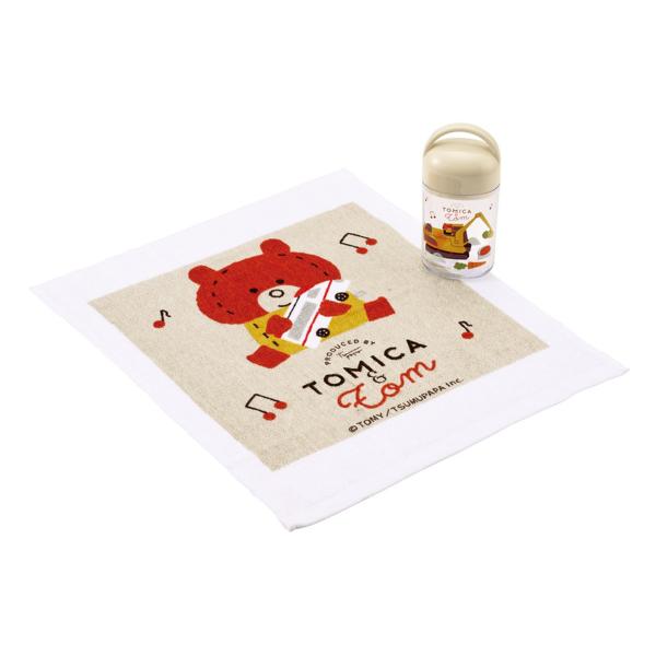 サイズ/おしぼり：約横28×縦32cmケース：約横5.8×奥行4.4×高さ12.5cm重量/約65g内容量/1個（ケース、おしぼり、名前シール）材質/ケース：AS樹脂おしぼり：綿100％生産国/中国製生産国補足/おしぼりケース：日本製耐熱温...