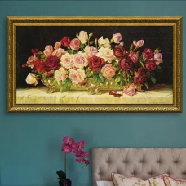 サイズ/約横111×縦61cm重量/約2.8kg内容量/1枚付属品：額（吊金具付き）、額吊紐●ベルリン生まれの男性作家「クリューガー」のアートフレームです。●絵と額がセットになった商品です。●横111cm×縦61cmサイズです。●存在感があ...