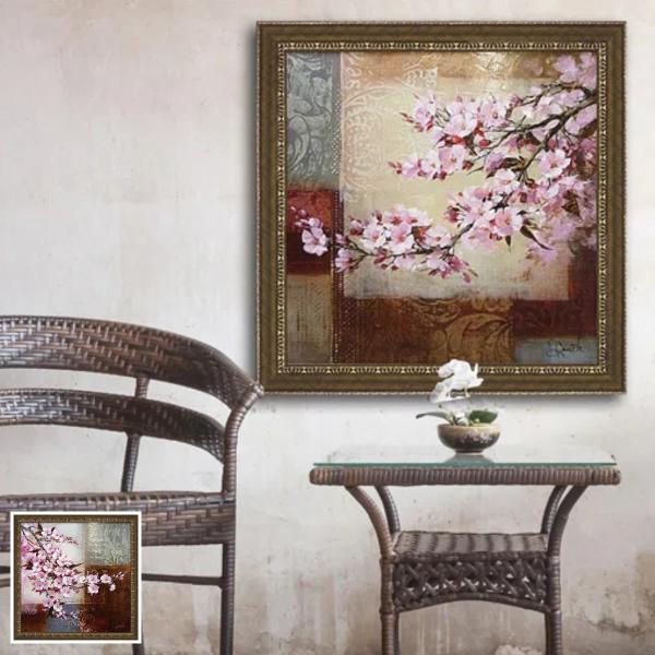 サイズ/約横71×縦71cm重量/約2.2kg内容量/1枚付属品：額（吊金具付き）、額吊紐材質/樹脂フレーム仕様：絵の表面を特殊ゲル加工種類/チェリーブロッサム1、チェリーブロッサム2●絵と額がセットになったアートフレームです。●商品サイズ...