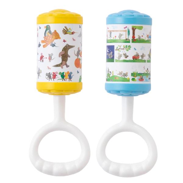 サイズ/約横6×縦15cm内容量/1個材質/ハイインパクトスチロール成分/ハイインパクトスチロール種類/オールスター、レッツプレイ生産国/日本製●レオ・レオニの絵本シリーズのねずみたちのイラストが描かれた、優しい音色のガラガラです。●赤ちゃ...